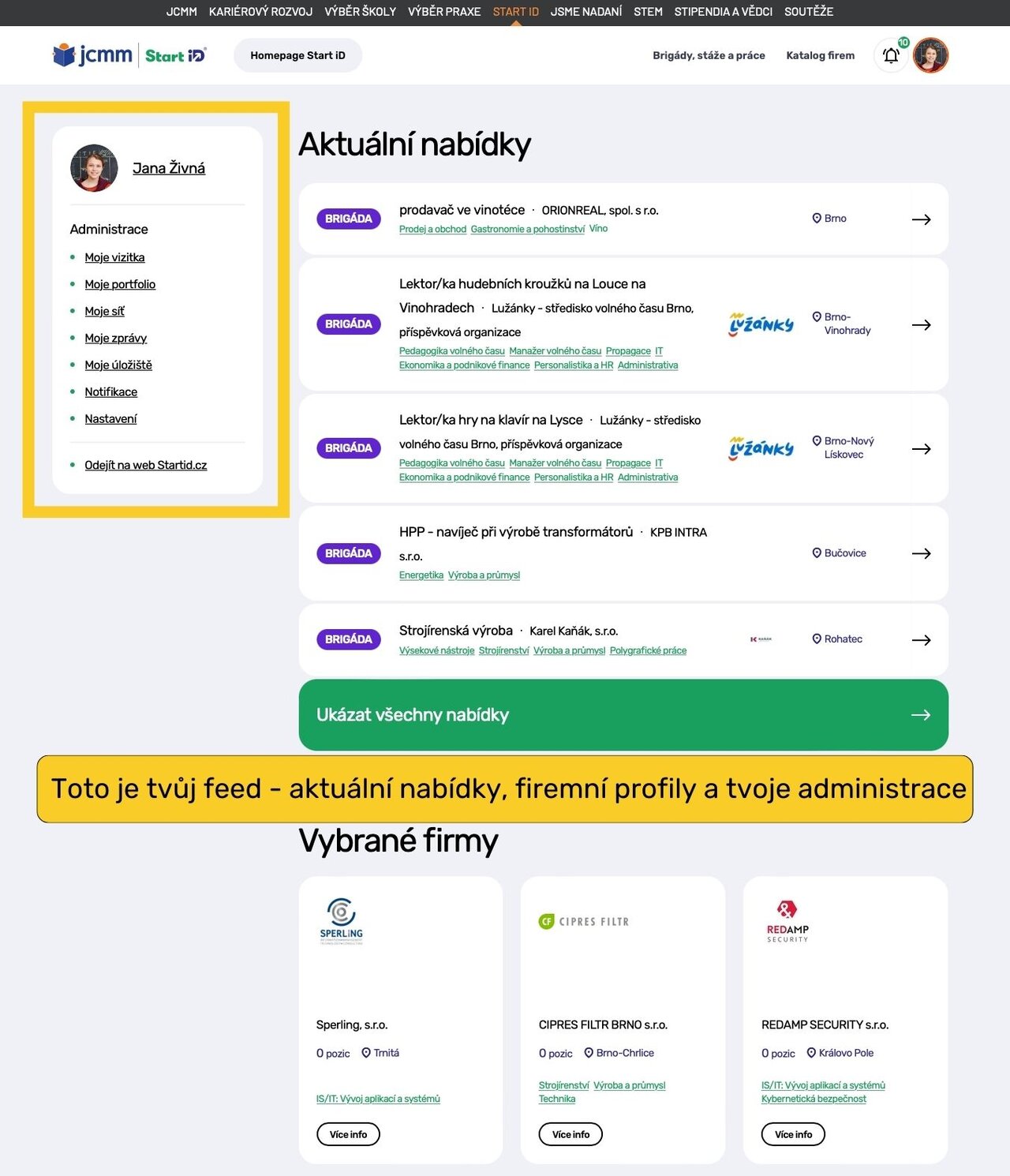 Jak vytvořit studentský profil | startid.cz